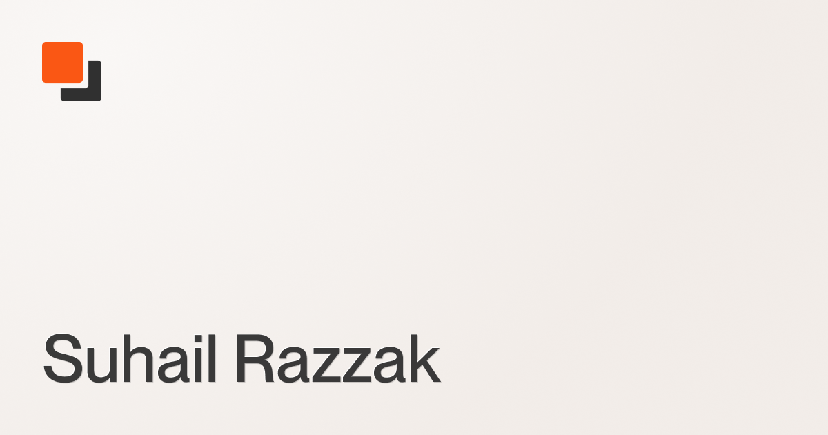 Chasing excellence | Suhail Razzak